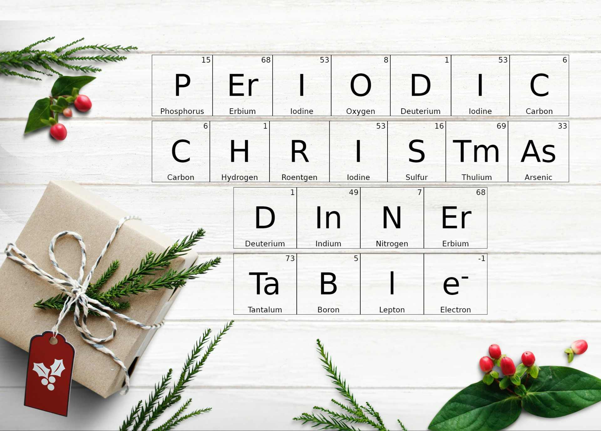 » The Periodic Christmas Dinner Table